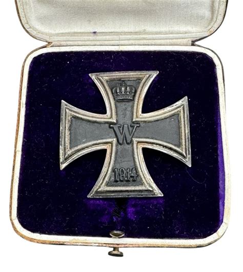 Imcs Militaria Ww1 Iron Cross First Class 1914 In Case