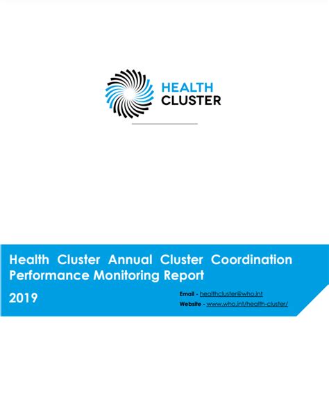 Health Cluster Annual Cluster Coordination Performance Monitoring Report 2019