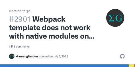 Webpack Template Does Not Work With Native Modules On Windows · Issue