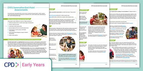 Summative End Point Assessments Handout Teacher Made