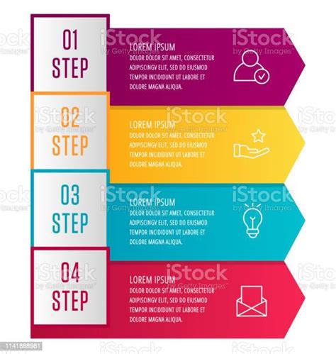현대 3d 벡터 일러스트입니다 네 개의 화살표 텍스트가 있는 인포 그래픽 템플릿입니다 단계별로 비즈니스 프레젠테이션 웹 디자인