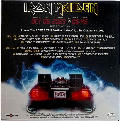 The Future Past Live At The Power Trip Festival 2023 2cd Set By Iron