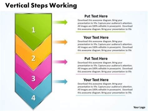 Ppt Vertical Steps Working With Slide Numbers Demonstration PowerPoint