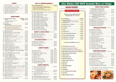 Online Menu Of Wing Wang Chinese Takeaway Restaurant Wigan United