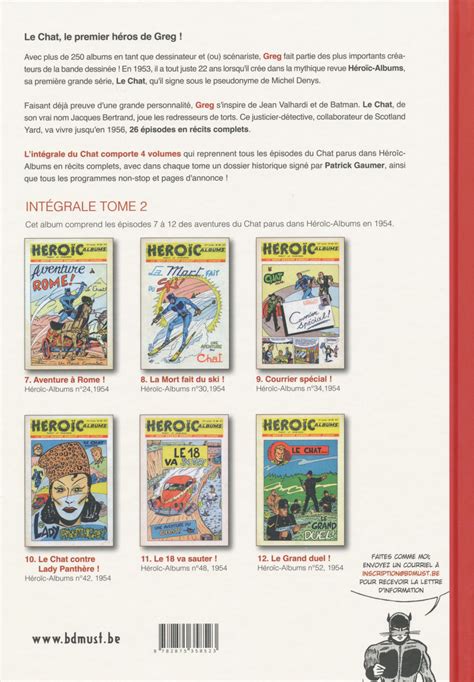 Le Chat Greg BD Informations Cotes