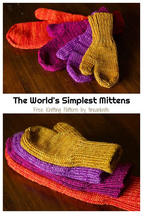 Easy Straight Needle Mittens Knitting Pattern Artofit