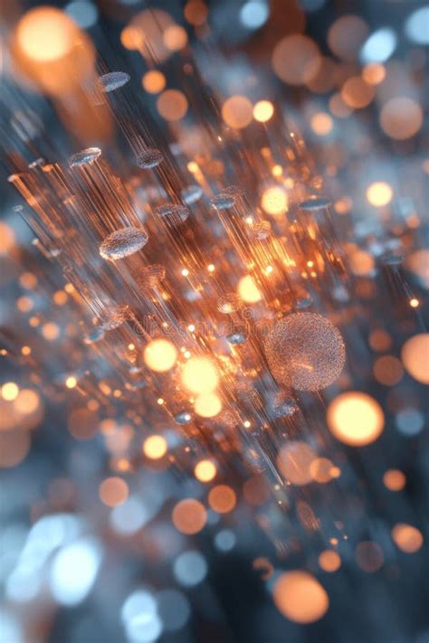 Data Clusters And Volumetric Visualization In Realistic 3d Abstract Concept Art Stock