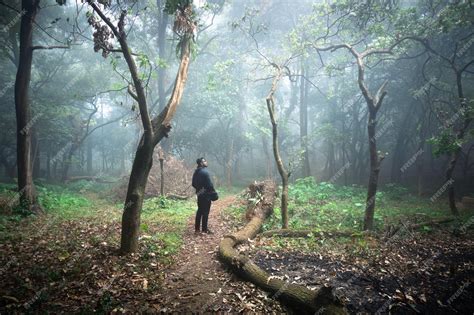 Premium Photo A Lost Boy In A Empty Forest