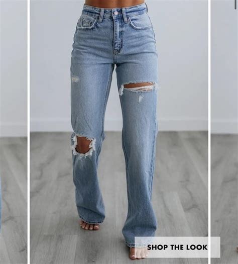 Straight Butt Hugging Stretchy Floor Length Jeans Rfindfashion