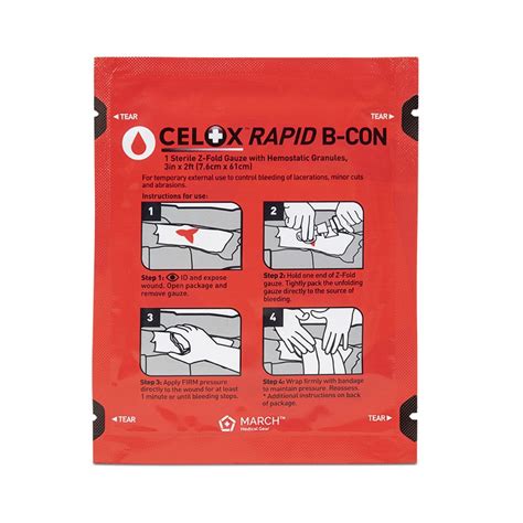 Hemostatic Gauze Celox Rapid B Con Penn Care Inc