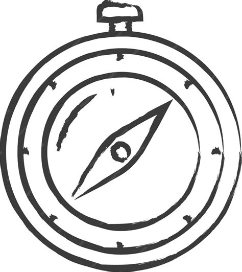 Premium Vector Compass Hand Drawn Vector Illustration