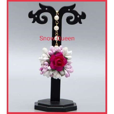 Artificial Flower Tikli 1 Pc For Girls And Women Standard Quality Exclusive Design Hand Made