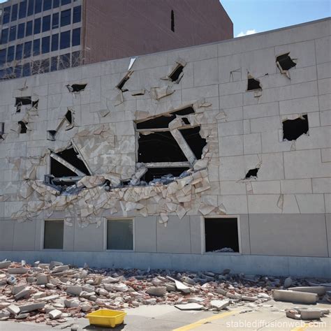 Science Center Building Damage Stable Diffusion Online