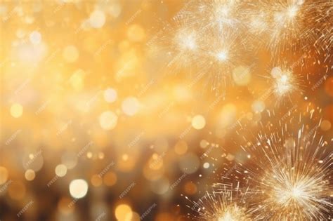 Premium Ai Image A Gold Background With Fireworks