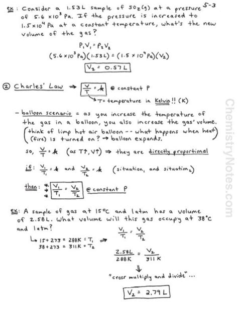 Charles Law Problems Worksheet Printable And Enjoyable Learning