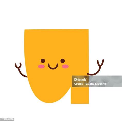 Surat Karakter Lucu Dengan Wajah Imut Ilustrasi Stok Unduh Gambar