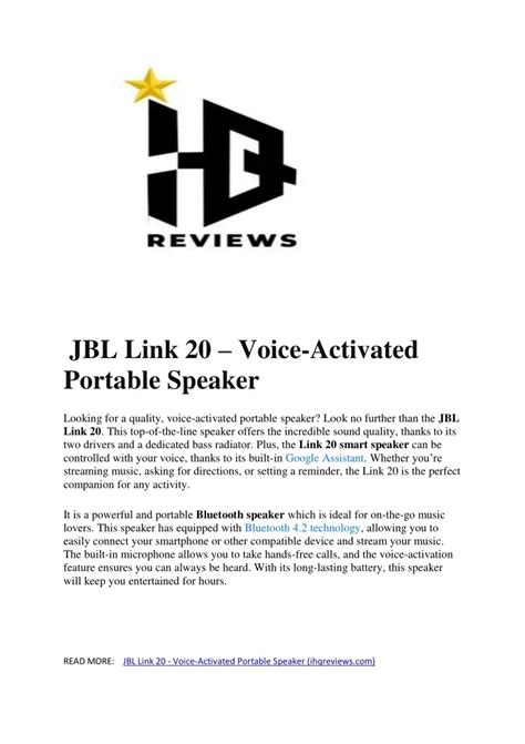 Ppt Jbl Link Voice Activated Portable Speaker Powerpoint Presentation Id