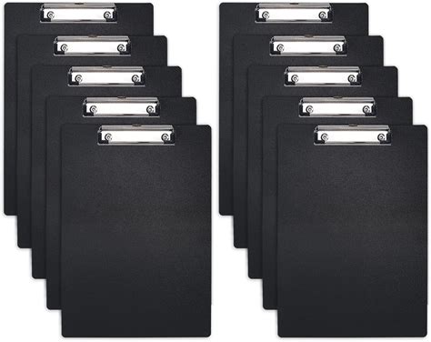 Huayang Clipboards 10 Pack A4 Clipboard With Low Profile Clip Pvc 9x