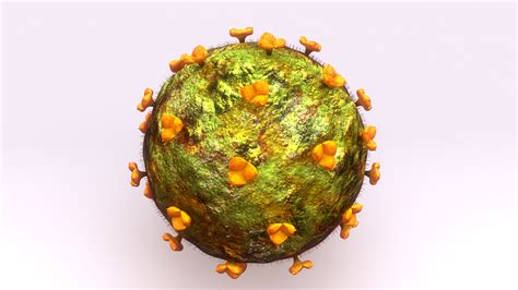 3d Model Hiv Virus