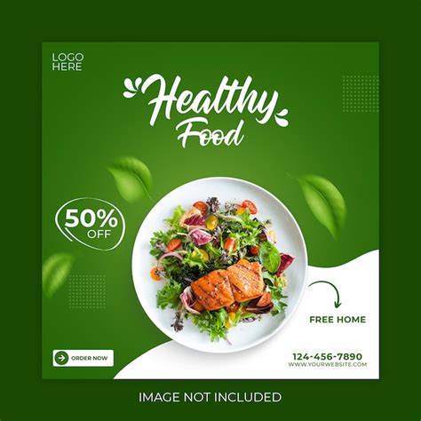 Premium Psd Healthy Food Restaurant Menu Template