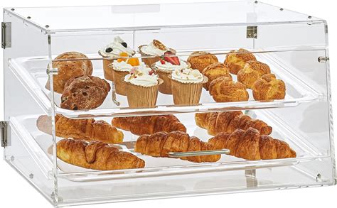 VEVOR Pastry Display Case Tier Commercial Countertop Bakery Display Case Acrylic Display Box