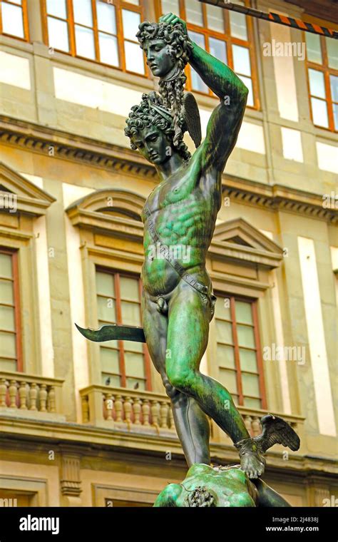 Bronze Statue Of Perseus Beheading Medusa By Cellini