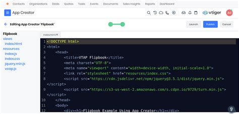Flipbook Vtiger Application Platform Documentation