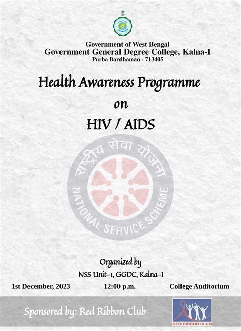 Health Awareness Programme On Hivaids Government General Degree College Kalna I