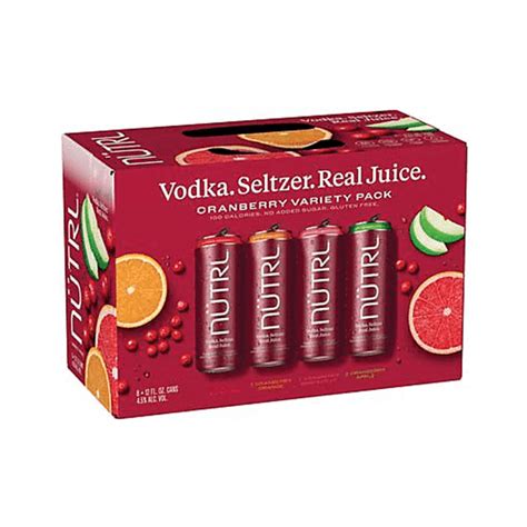 Nutrl Vodka Hard Seltzer Cranberry Variety Pack 12 Fl Oz Delivery Or