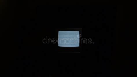 Screen Of A Old Analog Television With Bad Noise And Flicker Stock