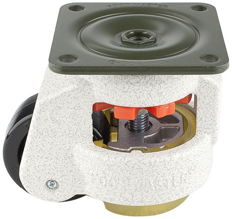 FOOTMASTER GD F UP Nylon Wheel And Urethane Pad Leveling Caster Lbs Top Plate