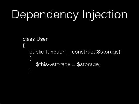 Dependency Injection And Pimple Ppt