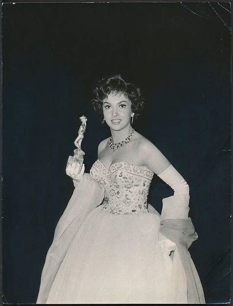 1950s Original Photo Gina Lollobrigida In Tight Evening Dress With