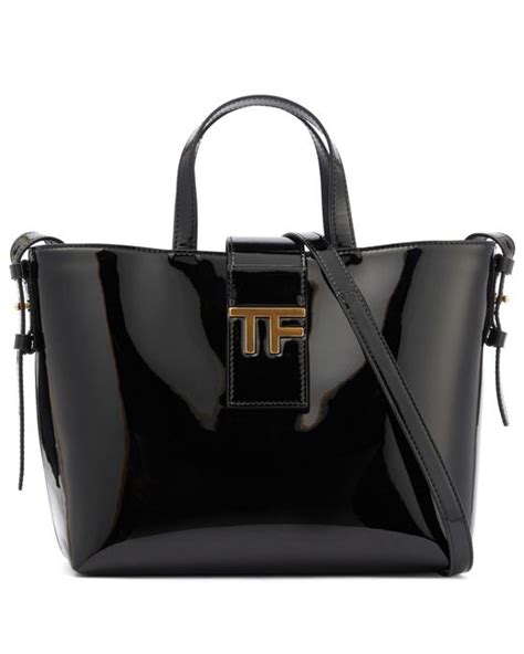 Tom Ford Leather Tf Mini Patent Crossbody Bag In Black Lyst