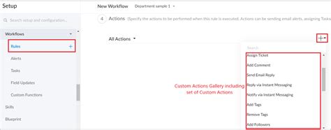 introducing custom actions gallery for zoho desk