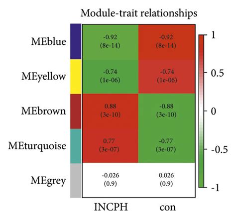 Weighted Gene Coexpression Network Analysis Wgcna A Moduletrait