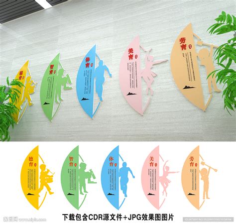 德智体美劳设计图 室内广告设计 广告设计 设计图库 昵图网