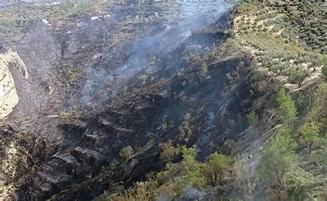 Extinguido el incendio forestal declarado en Quéntar Granada