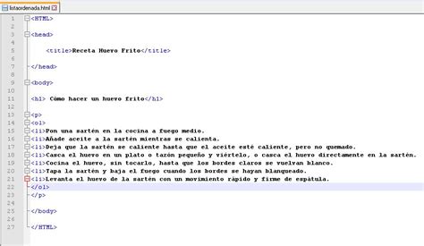 Cuaderno TICO Hacer Listas Ordenadas Con HTML