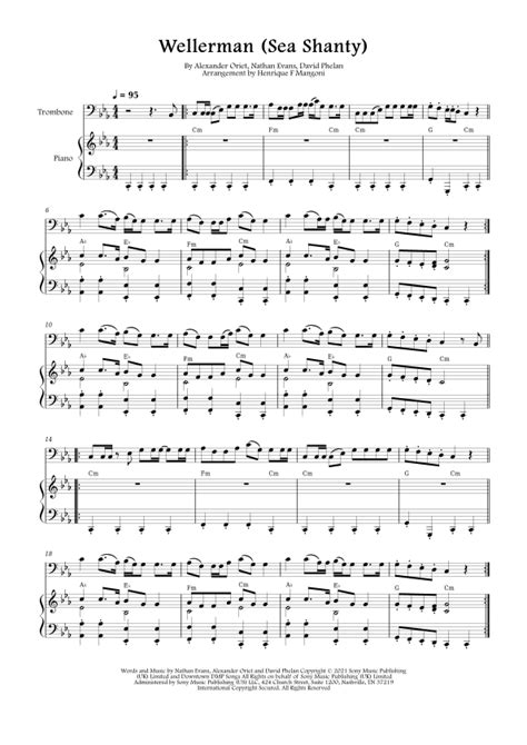Wellerman Arr Henrique F Mangoni Sheet Music Nathan Evans