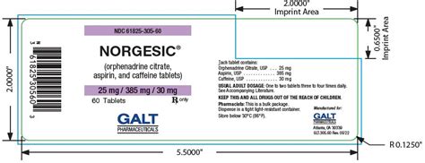 Norgesic Package Insert Prescribing Information