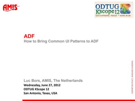 How Te Bring Common Ui Patterns To Adf Ppt