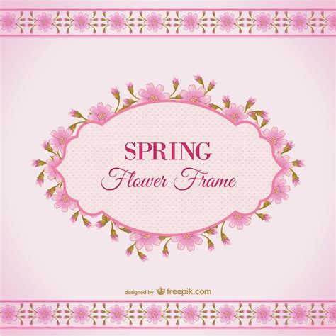 Free Vector Spring Flower Frame