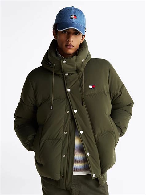 Relaxed Hooded Puffer Jacket Green Tommy Hilfiger
