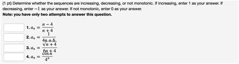 Solved Determine Whether The Sequences Are Increasing