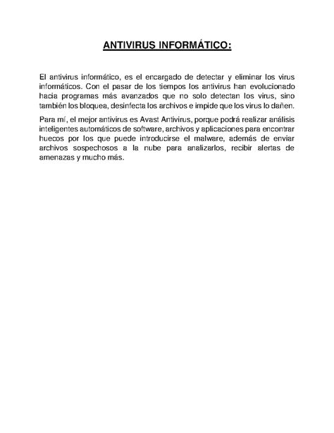 Antivirus Informático Antivirus InformÁtico El Antivirus Informático