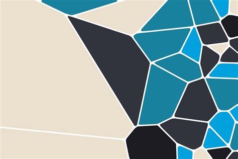 Voronoi 모자이크 패턴 다채로운 다이어그램 기하학적 타일 질감 배경 돌 질감 프리미엄 벡터
