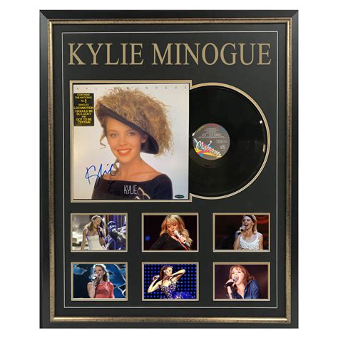 Music Kylie Minogue Kylie Signed And Framed Album Cover 29644