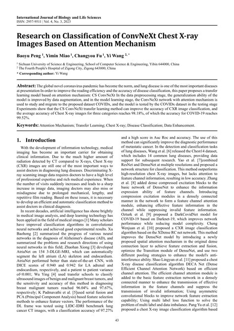 PDF Research On Classification Of ConvNeXt Chest X Ray Images Based On Attention Mechanism