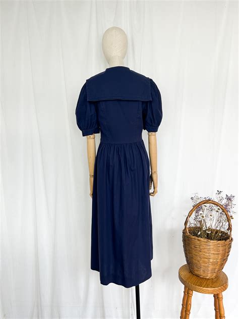 Stunning 1980s Laura Ashley Sailor Dress The Pansy Garden